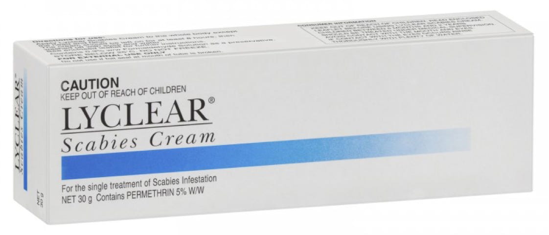 Permethrin cream for scabies
